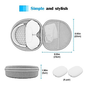 ProCase Hard Case for New AirPods Max, Travel Carrying Headphone Case with Silicone Earpad Cover & Mesh Pocket, AirPods Max Protective Portable Storage Bag -Grey