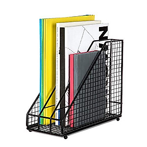 Home Zone Living Desk Document File Tray Organizer | Sort Workspace Office Supplies, Paper and Notebooks | Vertical Sorter (Black),File Sorter,3-Tier Vertical (Slim),CAD1048U