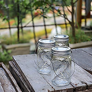 CozyHome 3X Solar Mason jar Lights Outdoor Waterproof | Mason jar Light | Mason jar Lights Solar Powered | LED White Light Jars Outside | Mason jar Solar Lights for Garden or Patio | Mason jar Decor