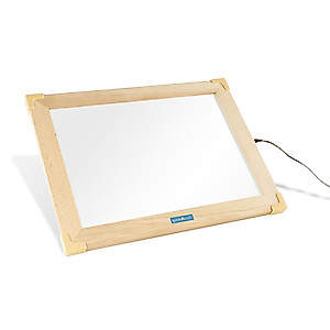 Guidecraft LED Tabletop Lightbox: Kids Learning and Educational Accessory, Sensory and Light Play Table