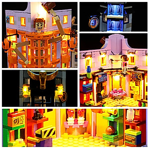 YEABRICKS LED Light for Lego-76422 Harry Potter Diagon Alley: Weasleys' Wizard Wheezes Building Blocks Model (Lego Set NOT Included)