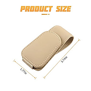 AICEL Sunglasses Holders for Car Sun Visor, Leather Eyeglasses Hanger Mounter, Magnetic Glasses Holder and Ticket Card Clip, Auto Interior Accessories Universal for SUV Pickup Truck