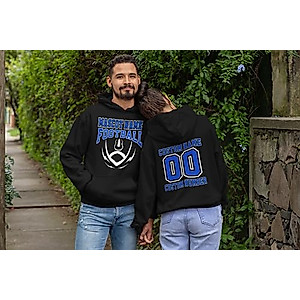 Custom Football Hoodie, Personalized Football Hoodie, Custom Game Day Hoodie, Football Spirit Wear Hoodie, Custom Football Team Hoodie (HOT PINK)