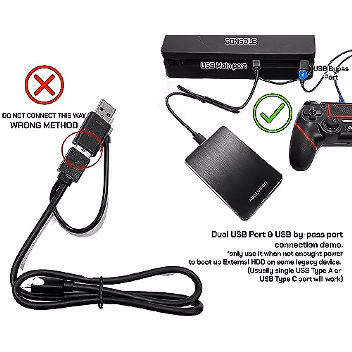 Avolusion M2 Series 2TB USB 3.0 Portable External Gaming Hard Drive (Compatible with Xbox One, Pre-Formatted) - 2 Year Warranty