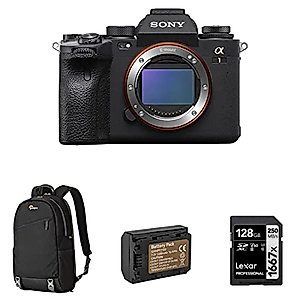Sony Alpha 1 Mirrorless Digital Camera Bundle with Lowepro Backpack, 128GB Memory Card, Spare Battery
