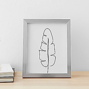 Amazon Basics Photo Rectangular Picture Frame, Pack of 5, 8" x 10", Nickel, 11.18" L x 9.18" W