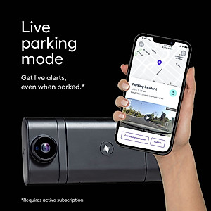 Nexar One Dash Camera Front and Inside Cabin View | Dual Camera Dash Cam 4K with Night Vision & Parking Mode | Dashboard Camera with WiFi Live Alerts Remote Streaming & Insurance Reports (64 GB)