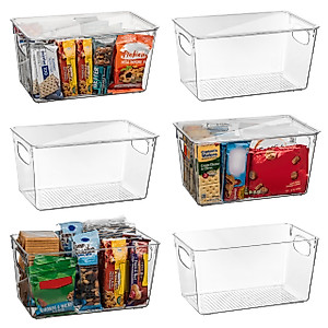 ClearSpace Plastic Pantry Organization and Storage Bins with Lids – Perfect Kitchen Organization or Kitchen Storage – Fridge Organizer, Refrigerator Organizer Bins, Cabinet Organizers