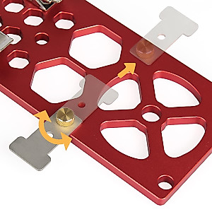 DDWT Upgraded 340mm Track Saw Square Right Angle Circular Saw Guide Rail Angle Stop Accessories Compatible with Festool and Makita Guide Rail (Red)