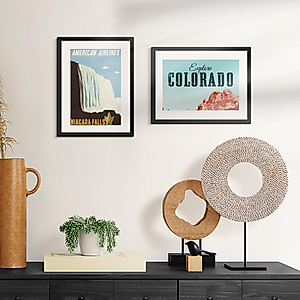 ENJOYBASICS 12x16 Picture Frame Black Poster Frame,Display Pictures 9x12 with Mat or 12x16 Without Mat,Wall Gallery Photo Frames,2 Pack