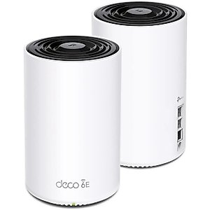 TP-Link Deco AXE5400 Tri-Band WiFi 6E Mesh System(Deco XE75 Pro) - 2.5G WAN/LAN Port, Covers up to 5500 Sq.Ft, Replaces WiFi Router and Extender, AI-Driven Mesh, New 6GHz Band, 2-Pack