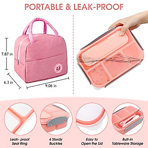 Korlon 30 Pcs Bento Box for Kids, 1300ML 4 Compartment Lunch Box Kids, Leakproof Lunch Containers for Adults with Various Accessories for Carrying Meals