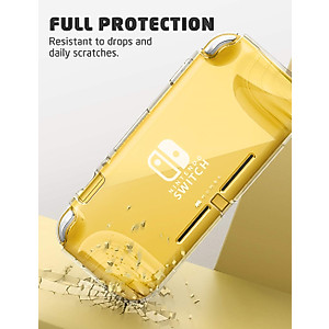 Mumba Case for Nintendo Switch Lite 2019, [Thunderbolt Series] Protective Clear Cover with TPU Grip (Clear)