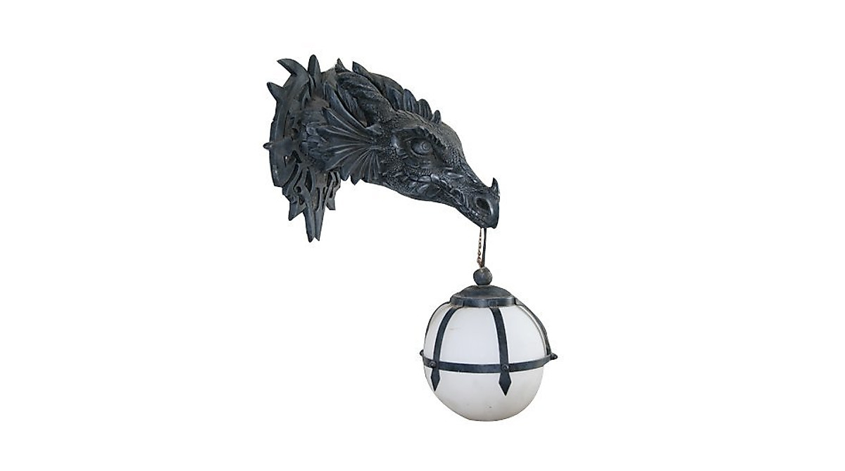 Design Toscano Dragon Wall Sconce - Gothic Castle Light Fixture