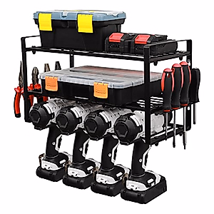 AIRTOON Power Tool Organizer, Garage Organization and Storage, Tool Box Organizers and Storage Wall Mount, Utility Storage Rack For Cordless Drill, Screwdriver, Tool Box