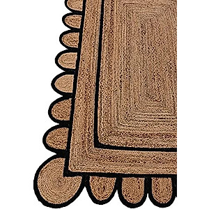 2x3, 2x4, 2x5, 2x6, 2.6x6 2.6x8 2.6x10 Ft. Hand Braided Natural Jute and Recycle Cotton Rug Patio Rug/Handmade Rug (4x6 Ft. Area Rug)