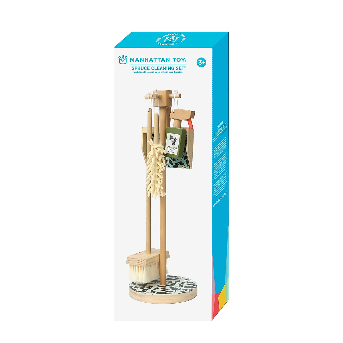 Manhattan Toy Decorative 5-Piece Wooden Pretend Housekeeping Cleaning Set for Kids 3 + Year Old and Up