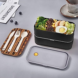 Egyptian Frescoes Adult Lunch Box, Bento Box, With Cutlery Set Of 3, 2 Compartments, Rectangular, Lunch Box For Adults
