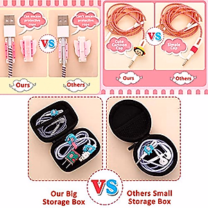 ZOEAST(TM) DIY Animal Cartoon Cable Protector ET 5W/18W/20W USB Charger Saver Charging Data Earphone Line Bite Organizor Compatible with All iPhone 7 8 X 11 12 13 14 Pro Max USB Wire (Stitch Upgrade)