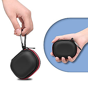 BOVKE Carrying Case for Noxgear 39g Wearable Waterproof Bluetooth Speaker, Magnetic Clip-On Wireless Portable Mini Bluetooth Speakers Holder, Mesh Pocket for Charging Cables, Black