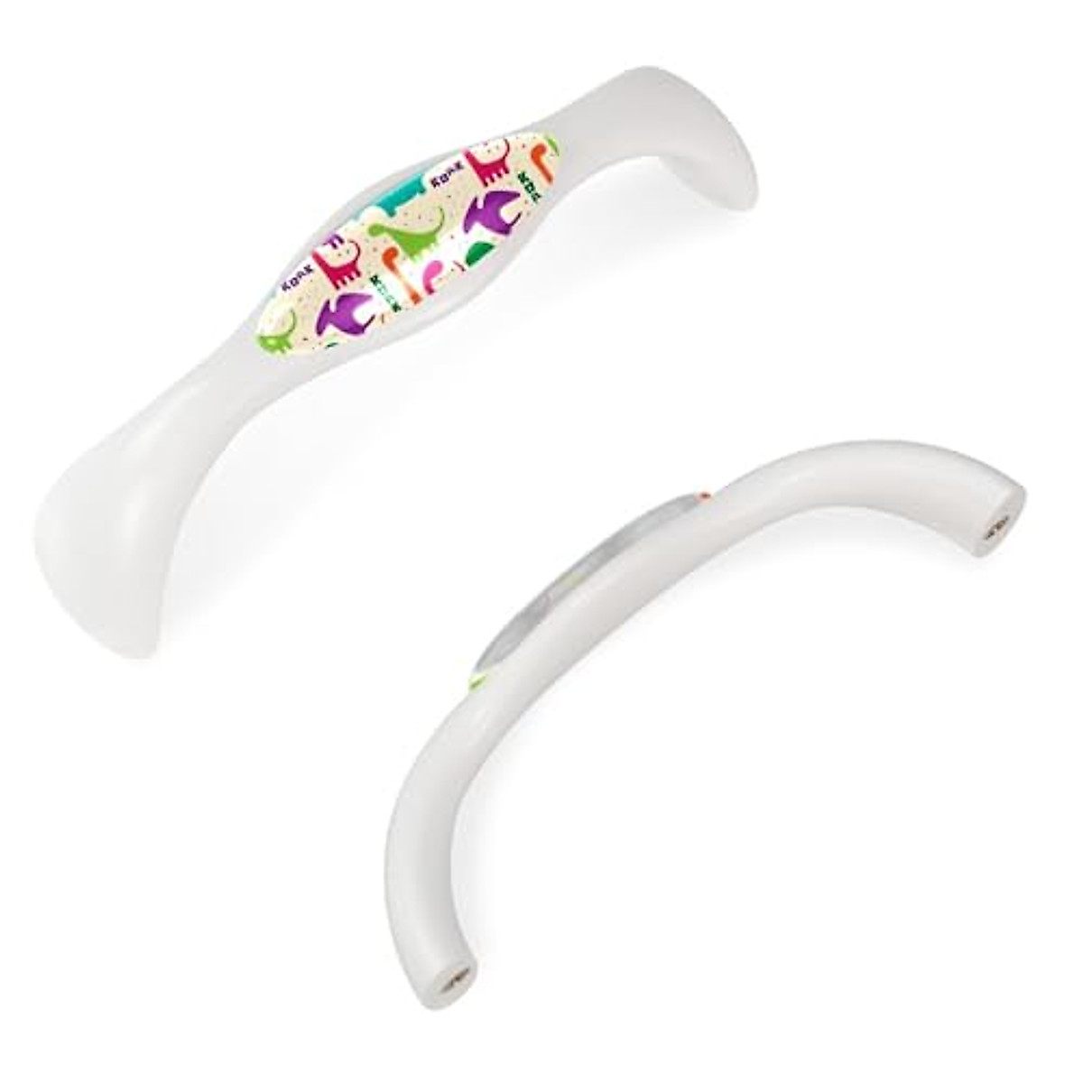 Pull Handle Fence Handle Long Cabinet Handles for Interior, Closet, Drawer, Outdoor, Garage, Dinosaur Pattern