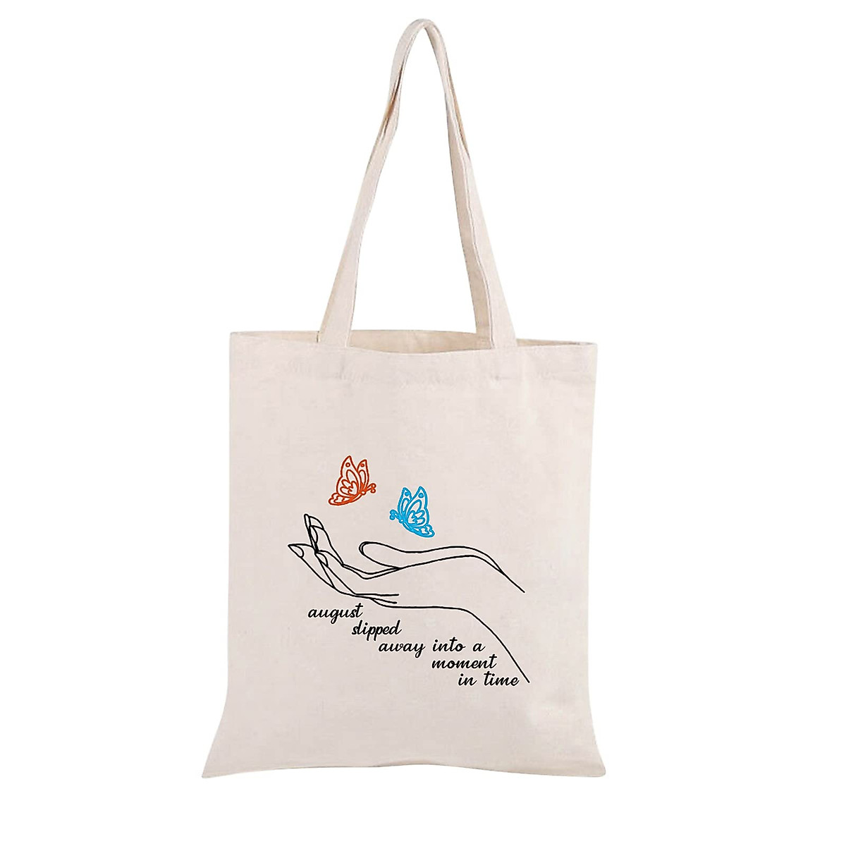 TOBGB Album Tote Bag Singer Fans Music Lover Gift Song Lyrics Gift Album Inspired Gift (august slipped tote)