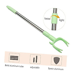 Holibanna 2pcs Clothes Pole Adjustable Hitch Metal Forks Metal Clothes Hanger Garment Hook Reach Pole Clothing Shepherd Hook Clothing Hanger Rod Home Clothes Rod Home Supplies Clothes Pole