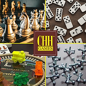 Double 15 Numeral Pro Size Mexican Train & Chicken Domino Set in Aluminum Case