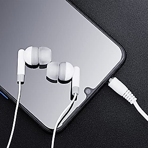 Wjjitan Bulk Earbuds Headphones 100 Pack Multi Colored for Kids, Classroom Students School Wholesale Earbuds Earphones for Children Teachers Adults Teens Individually Bagged（100Mixed）