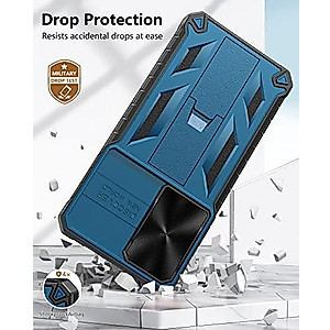 WTYOO for Samsung Galaxy S21 FE Case: Military Grade Drop Proof Protection Mobile Cover with Kickstand | Matte Textured Rugged Shockproof TPU | Protective Sturdy Phone Case for Galaxy S21 FE 5G