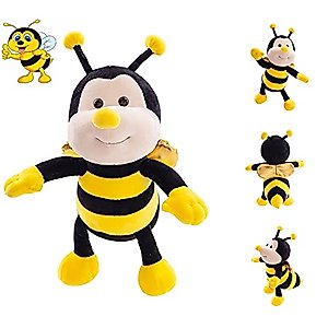 CASAGOOD Cute Bumblebee Stuffed Animals Super Soft Yellow Bee Plush Toys Stuffed Honeybee Plushies Animal with Wings Honey Bee Plush Doll Animal Toy for Kids & Lovers 13 INCH