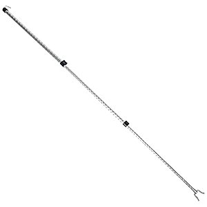 IMIKEYA Retractable Clothesline Prop Telescopic Closet Pole Sticks Outdoor Telescoping Utility Pole Hook Clothes Drying Rod for Drying Dressing Outdoor Coat Hanger Silver