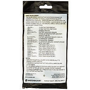 SCOSCHE SHHA02B Car Speaker Wiring Harness Connector Kit Compatible with 1990-Up Honda and Acura Vehicles ,black