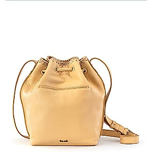 The Sak Womens Ivy Leather Drawstring Bucket, Buttercup, One Size US