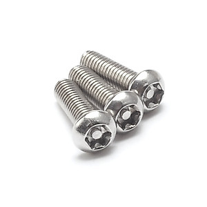 HH FASTENERS M8 x 25mm Pin-in-head Torx Security Screws, 8-Pieces, Stainless Steel 304, Silver, Right Hand Threads, Metric