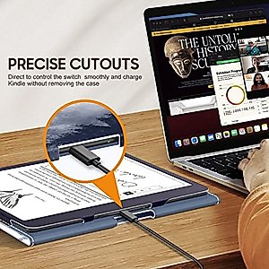 MoKo Case for 10.2“ Amazon Kindle Scribe 2022 Release-1st Generation, Slim PU Shell Leather Cover Case with Auto-Wake/Sleep for Kindle Scribe e-Reader 2022, Gray Forest