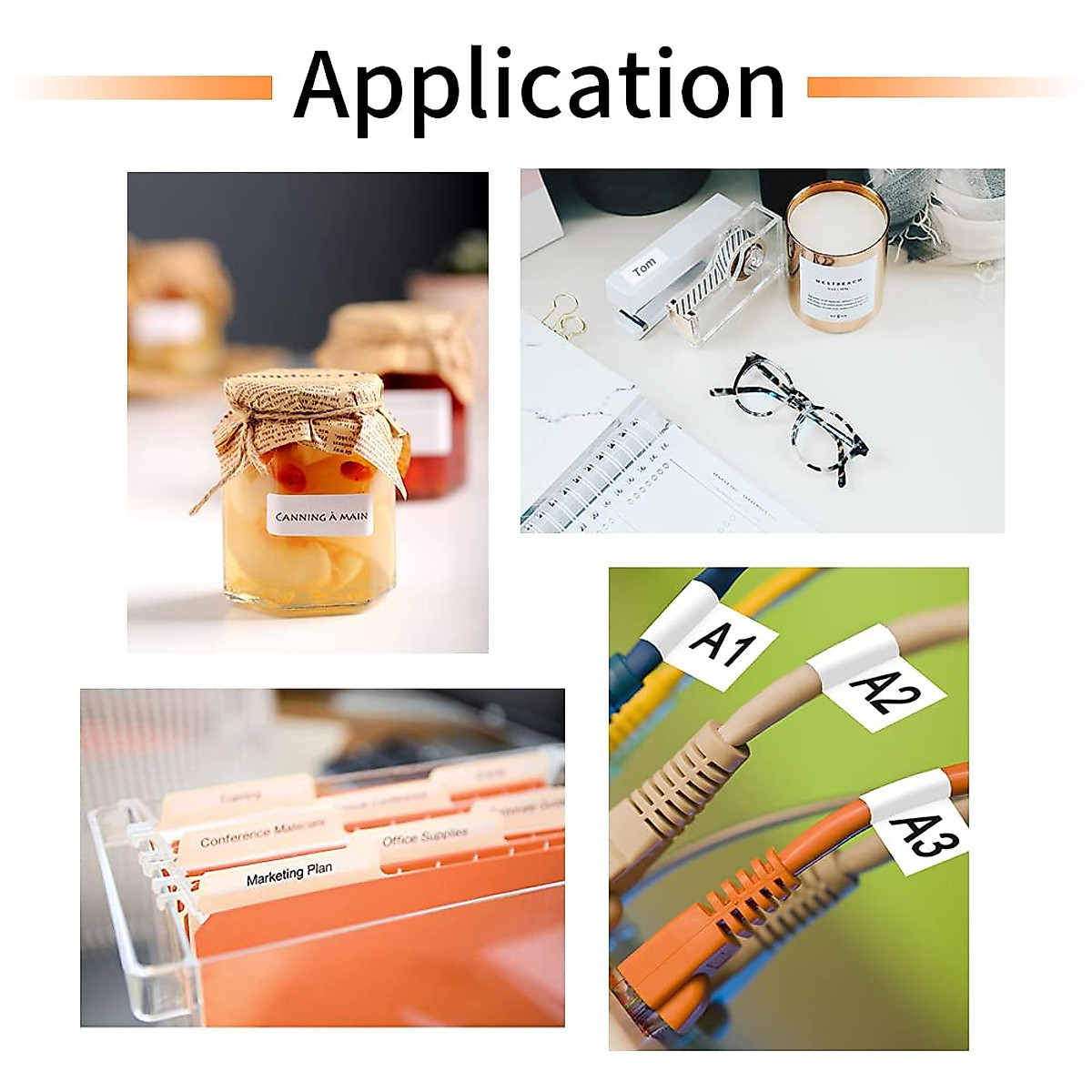 E1000 Label Maker Machine with 13-Pack 231 Label Tape, Portable Hand-Held Label Printer with Tape, QWERTY Keyboard, Easy to Use with Multiple Symbols, Labeler for Office/HomeOrganization, Orange