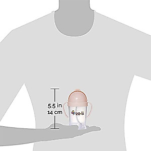 Weighted straw cup | ZoLi BOT Straw Sippy Cup Blush Pink, most loved training cup, toddler transition cup, sippy cup with handles