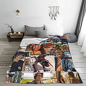 Putidadl Television Series Pogue Life,Outer Banks North Carolina Blanket Soft Cozy Throw Blanket Flannel Blankets for Bed Car Couch Living Room Travel50 x40, Black5