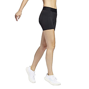 adidas womens Alphaskin Shorts Tights Black/White X-Large 4"