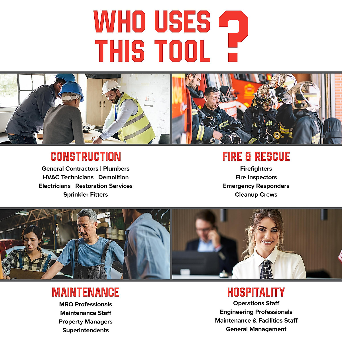 QUICKSTOP QCOM Commercial Fire Sprinkler Heads Shutoff Tool for Managing Accidental Fire Sprinklers Activation and Water Damage, Works On Upright, Pendant and Sidewall Sprinklers and Recessed Heads