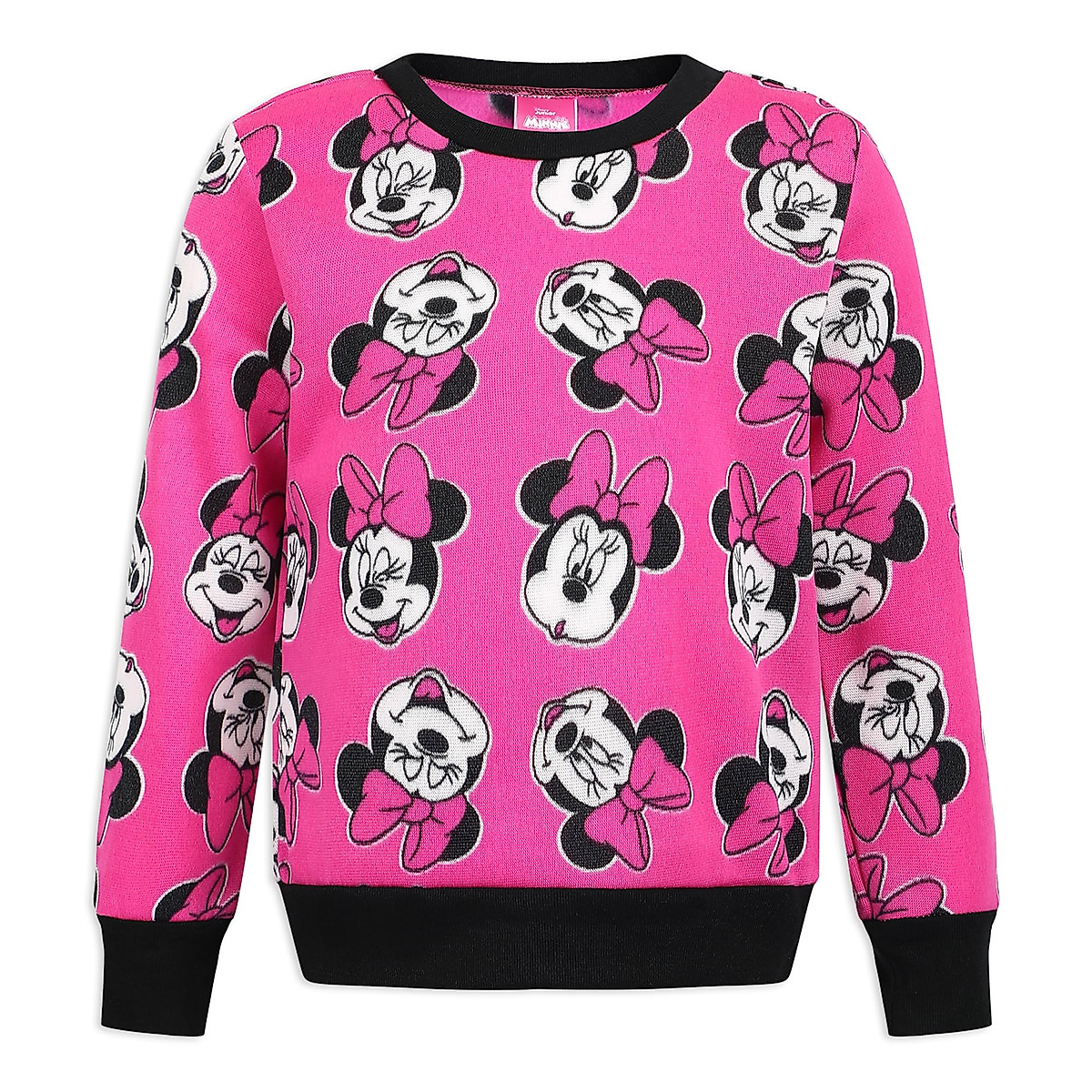 Disney Minnie Mouse Girls’ Sweatshirt and Jogger Set for Toddler and Little Kids – Pink