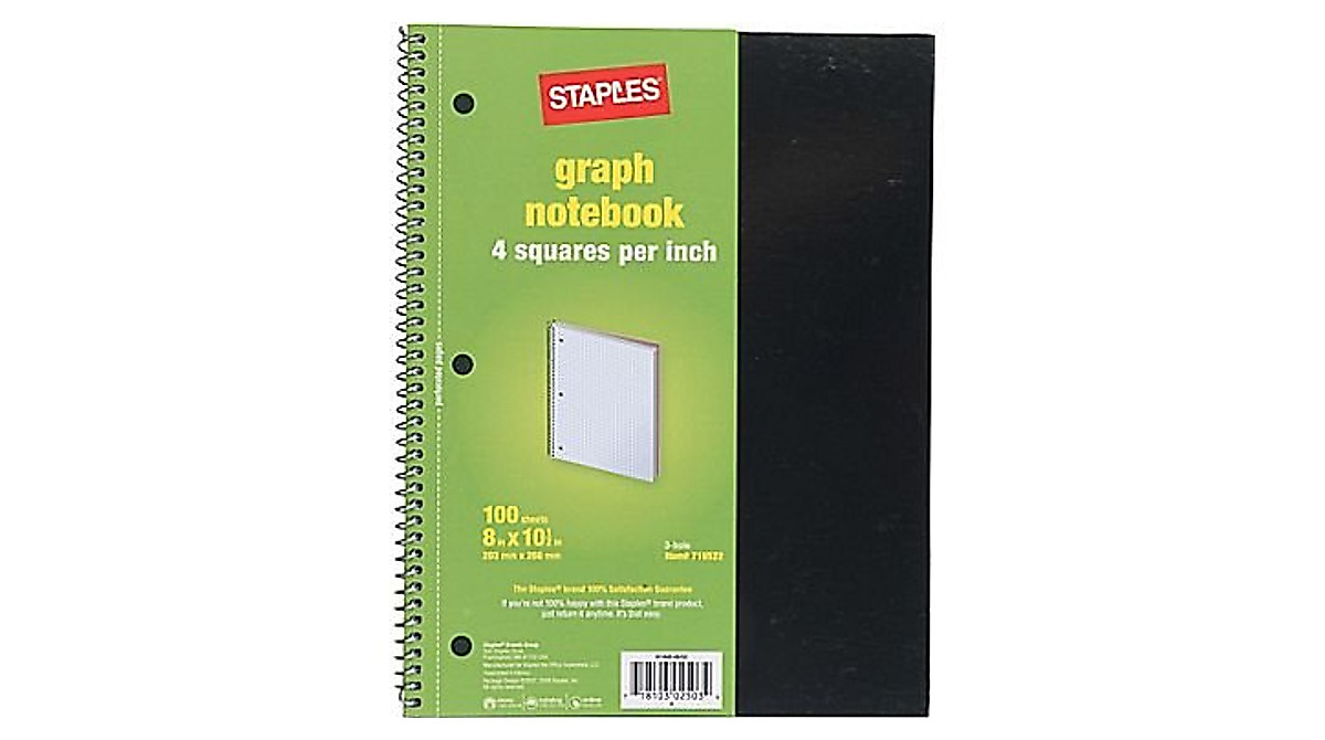 Staples Ruled Graph Pad – Perfect for Note Taking