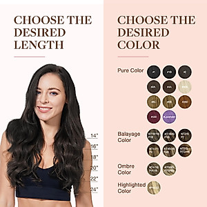 GOO GOO Clip in Hair Extensions Real Human Hair, Remy Human Hair Extensions Clip ins for Women, Natural Human Hair, 18inch 120g 7Pcs, 1B Natural black