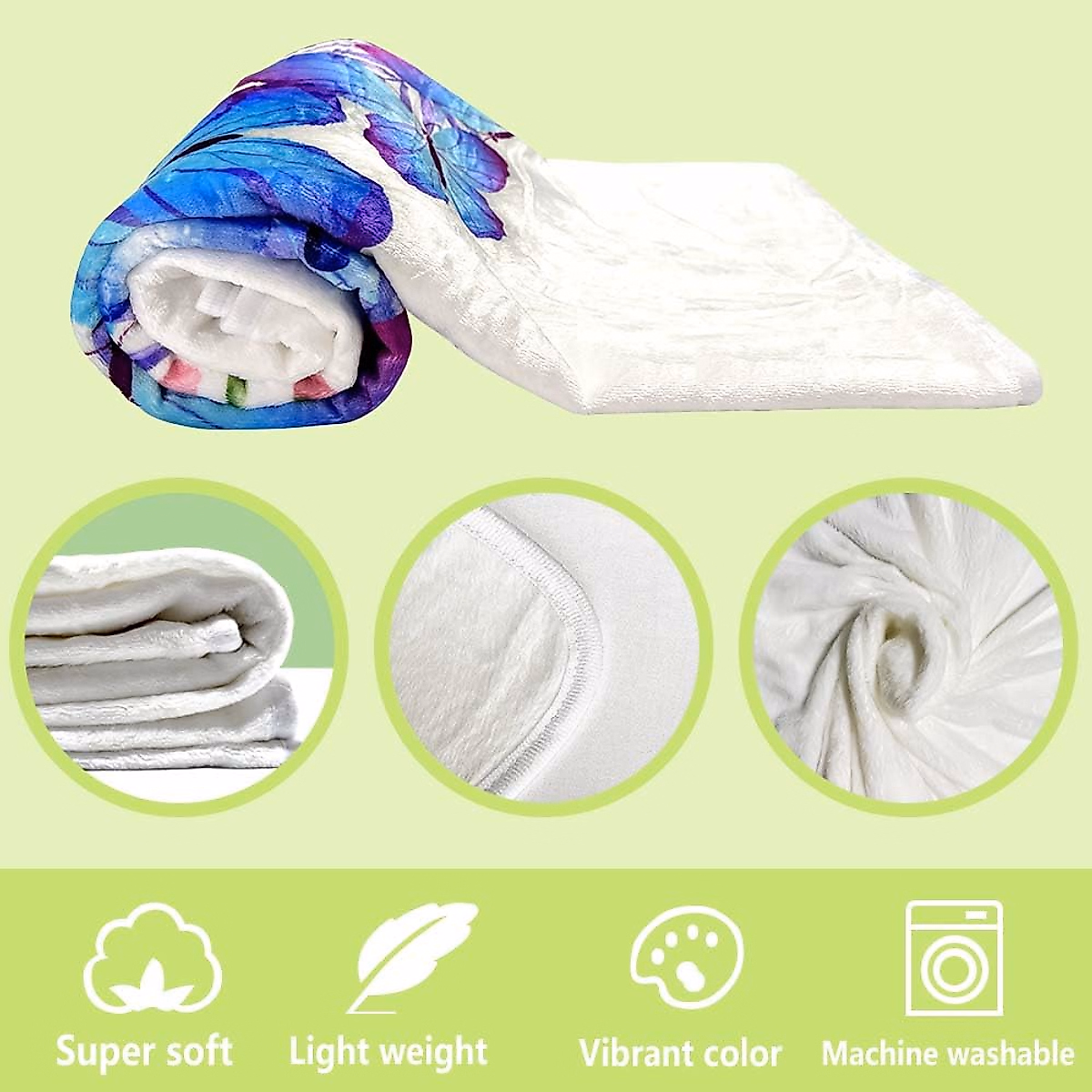 QICAIYUN Baby Monthly Milestone Blanket, Rainbow Theme Baby Month Blanket for Baby's, First Year Calendar Growth Chart, 48''x48'' YUN007