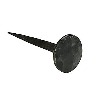 Hand Forged Nails Coat Hook Decorative Nail Wrought Iron Round Head Nails and Black Smith Wall Nails Coat Hook Black Antique Designer Wall Hook Decorative Gift Item by Living Ideas
