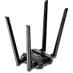 TRENDnet AC1900 High Power Dual Band Wireless USB Adapter, TEW-809UB, Stream 4K HD Video, Windows-Mac OS Compatible, USB 3.0 to USB Type A, Black (Pack of 1)