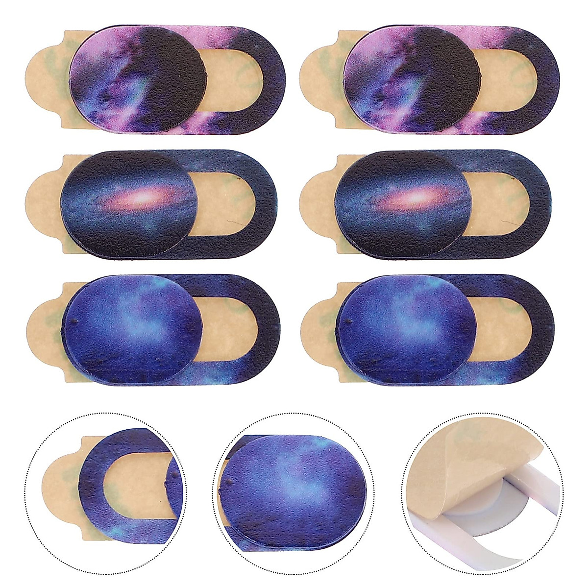 Hemobllo 6pcs Privacy Cover Lens Caps Web Cameras Camera Covers Computer Webcam Covers Web Camera Lens Caps Durable Webcam Covers Professional Webcam Covers Webcam Lens Covesr