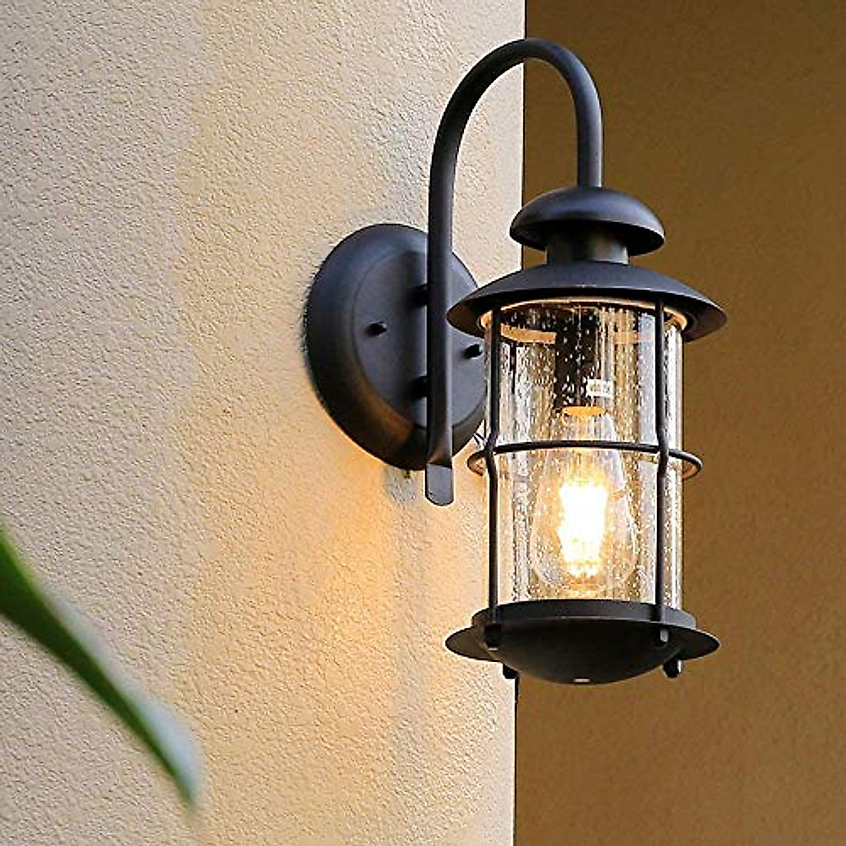Outdoor wall light American Waterproof Outdoor Courtyard Home Door Garden Balcony Wall Sconce Outdoor Simple Corridor Villa Aisle Aluminum Wall Light E27 Lawn Wall Hanging Lamp Hanging Wall Mount Ligh