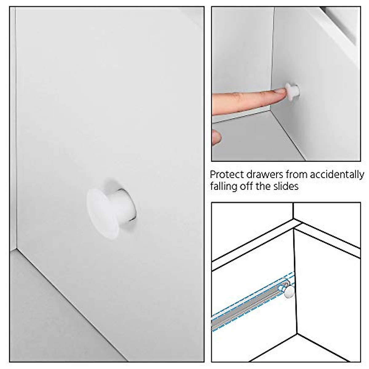 Yaheetech Bathroom Floor Cabinet, Wooden Side Storage Organizer, 4 Drawers Free-Standing Cabinet for Bathroom/Hallway/Living Room, White